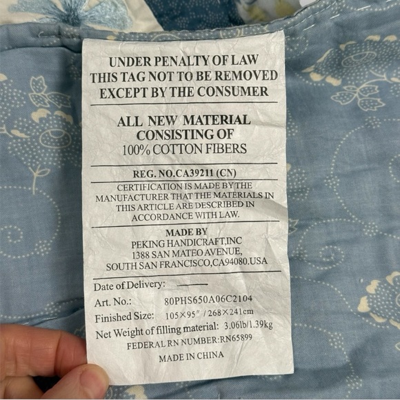 Peking Handicraft | Bedding | New Peking Handicraft Quilted Patchwork ...